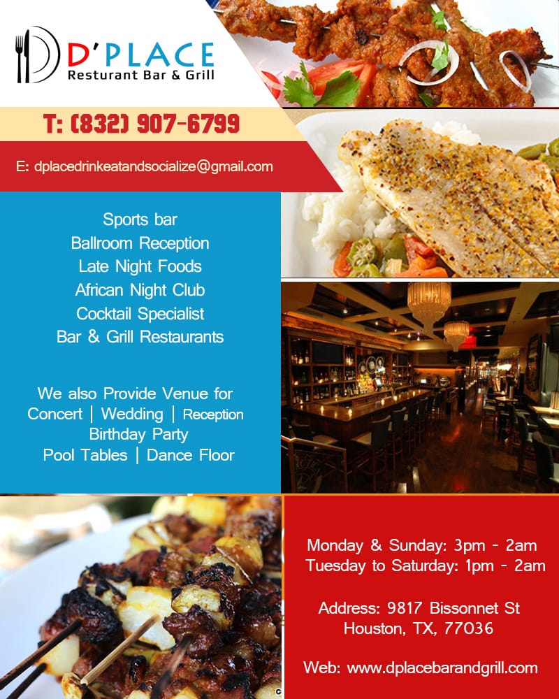 D’PLACE RESTAURANT & GRILL - Updated March 2025 - 9817 Bissonnet St ...