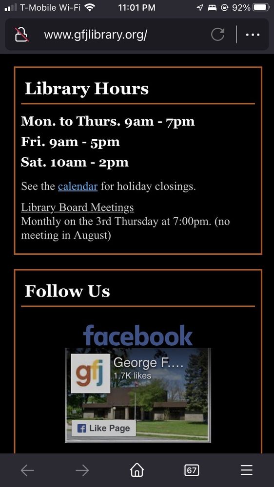 GEORGE F JOHNSON MEMORIAL LIBRARY - Updated December 2025 - 1001 Park ...