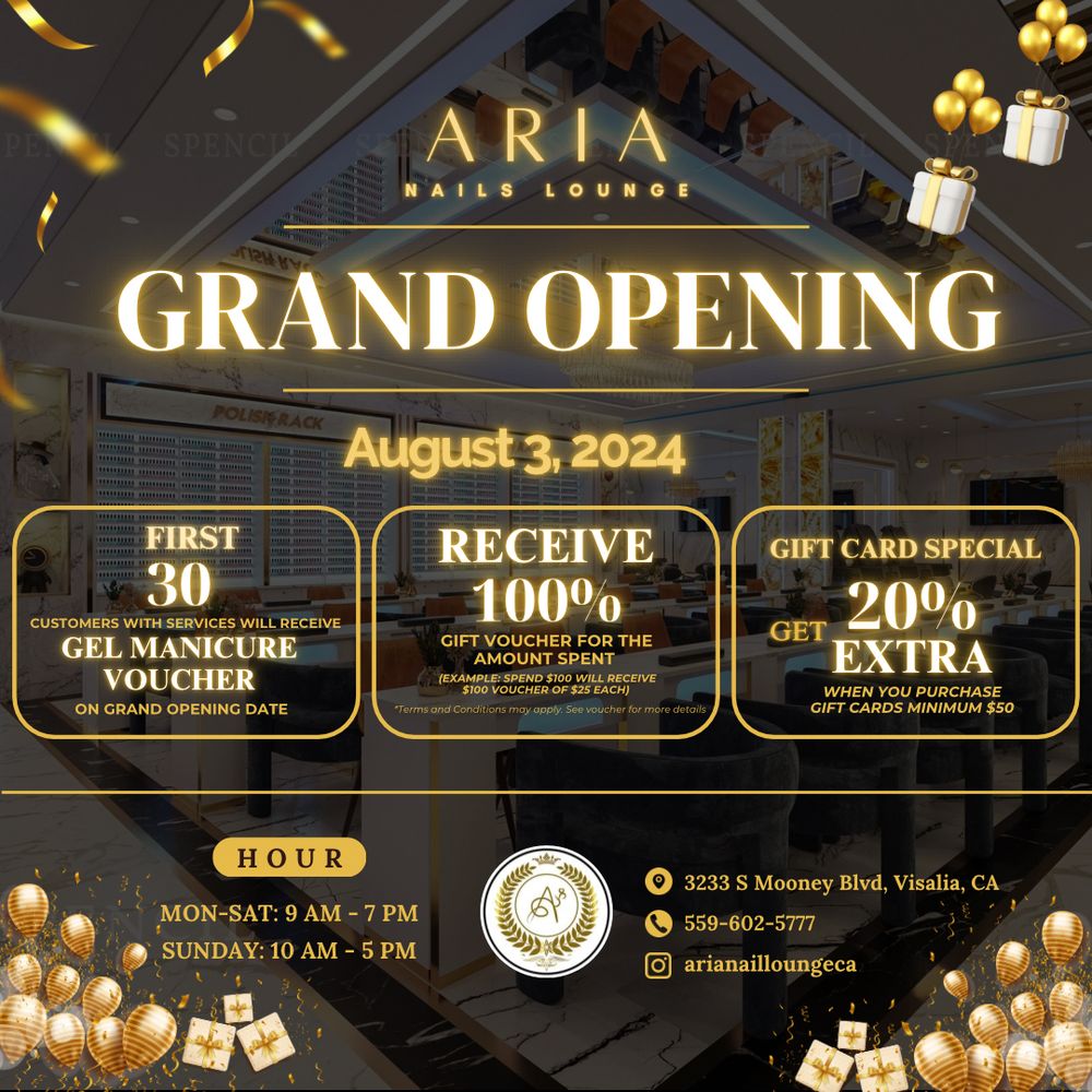 ARIA NAILS LOUNGE - Updated October 2025 - 87 Photos & 74 Reviews - 3233 S Mooney Blvd, Visalia ...