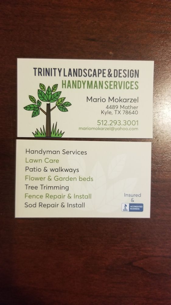 TRINITY LANDSCAPE & DESIGN - Updated June 2025 - 4489 Mather, Kyle ...