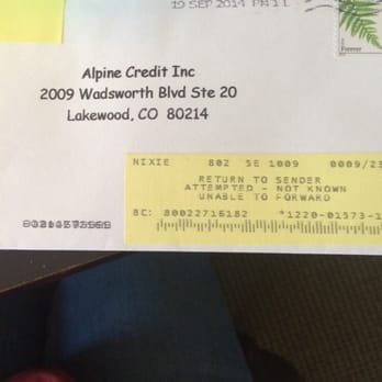ALPINE CREDIT - Updated August 2025 - 12191 W 64th Ave, Arvada ...