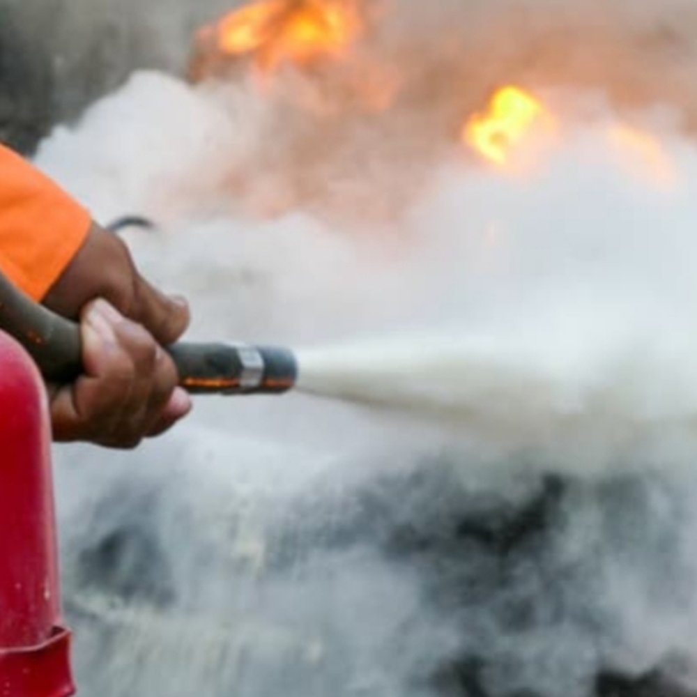 Fire Extinguisher In Action