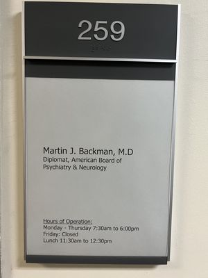 MARTIN J BACKMAN, MD - Updated December 2025 - 15 Photos & 78 Reviews ...