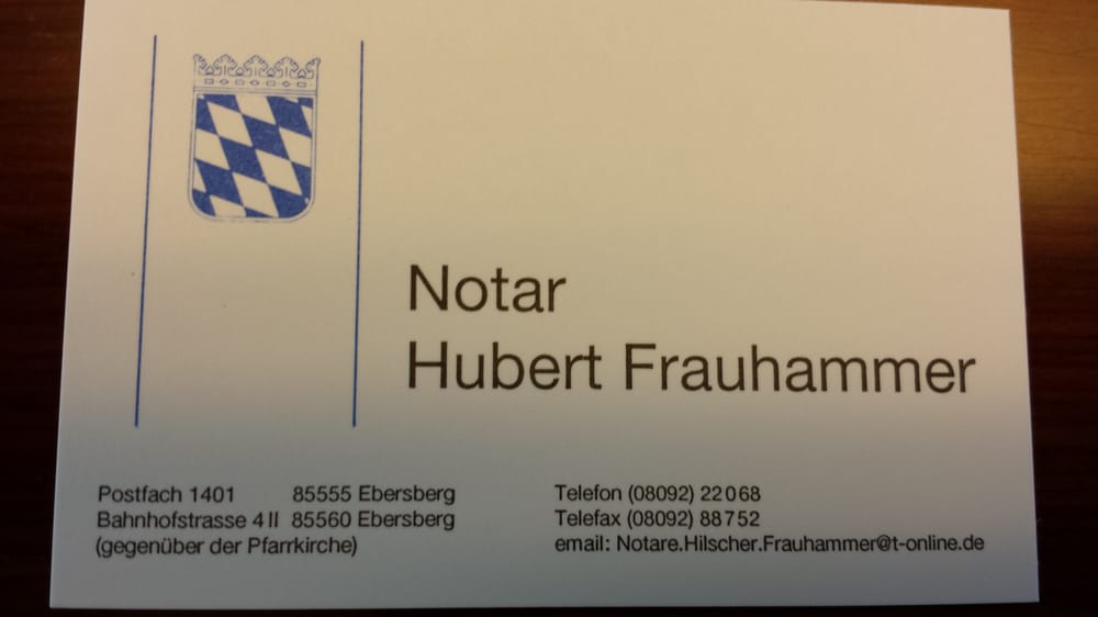 NOTAR HUBERT FRAUHAMMER - Updated May 2024 - Karl-Böhm-Str. 2, Baldham ...