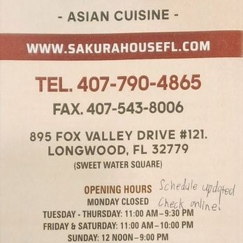 SAKURA HOUSE ASIAN CUISINE - Updated May 2026 - 90 Photos & 46 Reviews ...