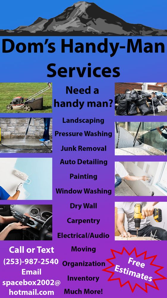 DOM’S HANDY-MAN SERVICES - Updated September 2025 - Request a Quote - Sumner, Washington ...