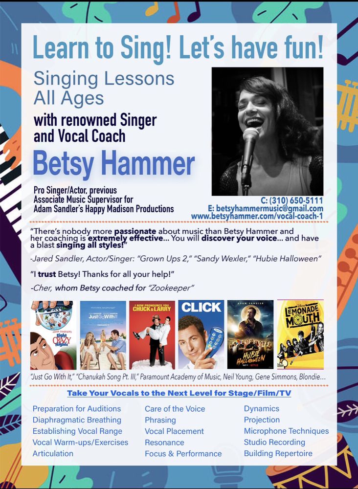 BETSY HAMMER VOCAL COACHING AND SINGING LESSONS - Greater Los Angeles ...