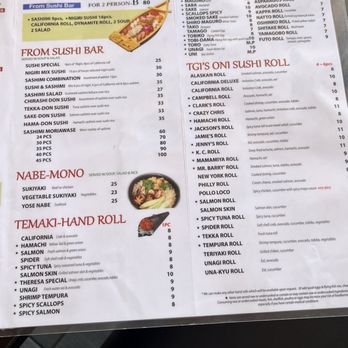 TGI ONI SUSHI - Updated October 2025 - 290 Photos & 123 Reviews - 6100 ...