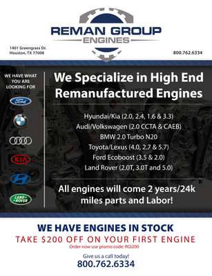 REMAN GROUP ENGINES - Updated December 2025 - Request Information ...