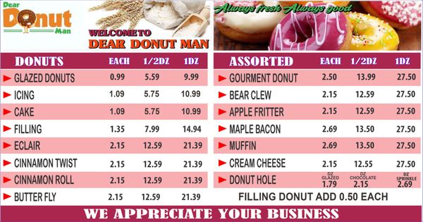 DEAR DONUT MAN - ALVIN - 69 Photos & 18 Reviews - 2625 S Bypass 35 ...