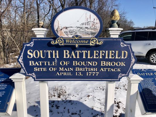 SOUTH BATTLEFIELD BATTLE OF BOUND BROOK MARKER - S Main St, South Bound ...