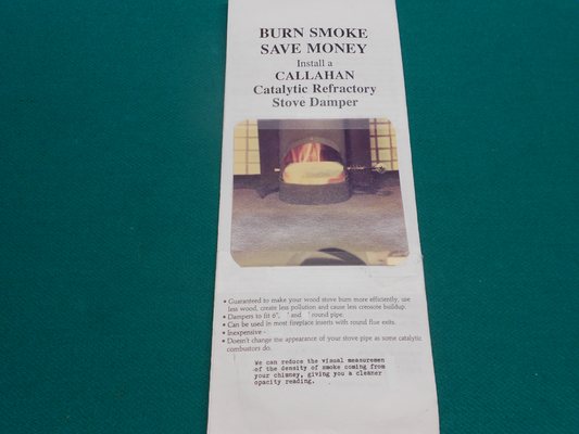 CALLAHAN CATALYTIC REFRACTORY WOOD STOVE DAMPERS - Updated December ...