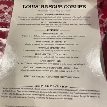 LOUIS’ BASQUE CORNER - Updated June 2024 - 501 Photos & 507 Reviews ...
