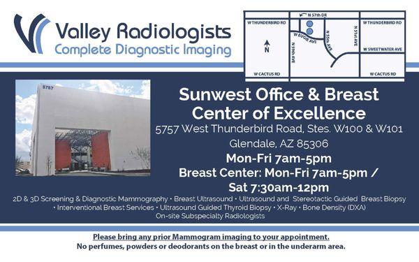 VALLEY RADIOLOGISTS - SUN WEST OFFICE - Updated October 2025 - 19 ...