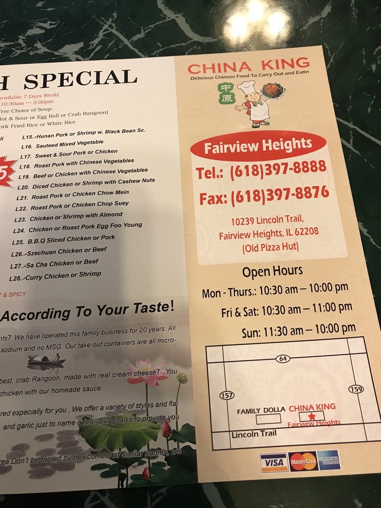 CHINA KING - 20 Reviews - 10239 Lincoln Trl, Fairview Heights, IL ...