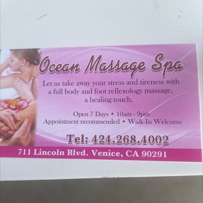 OCEAN MASSAGE SPA - Updated September 2025 - 711 Lincoln Blvd, Los ...