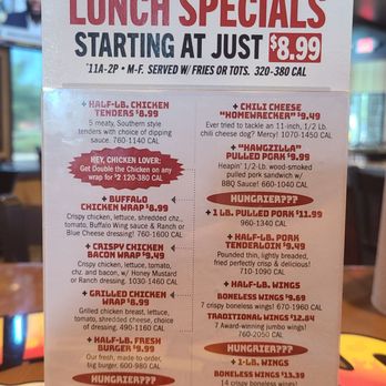 Wings etc menu store