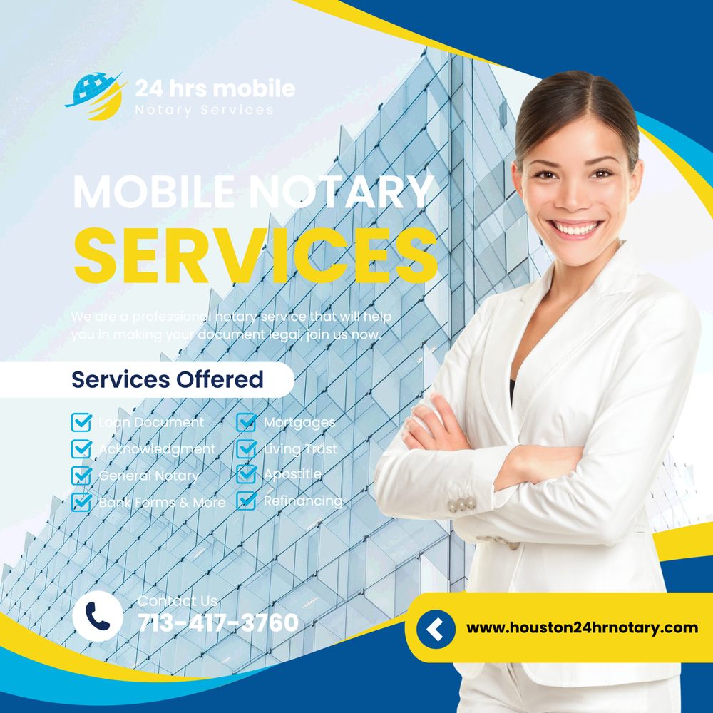 24 HOUR MOBILE NOTARY - Updated January 2026 - 10 Photos & 22 Reviews - 7050 Portwest Dr ...