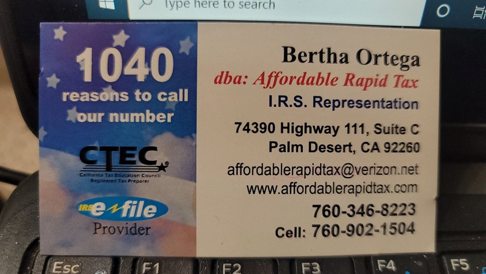 AFFORDABLE RAPID TAX - Updated July 2025 - 74390 Hwy 111, Palm Desert ...