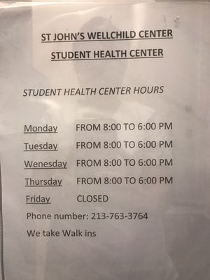 ST. JOHN’S WELL CHILD & FAMILY CENTER STUDENT HEALTH CENTER - Updated April 2025 - 400 W ...