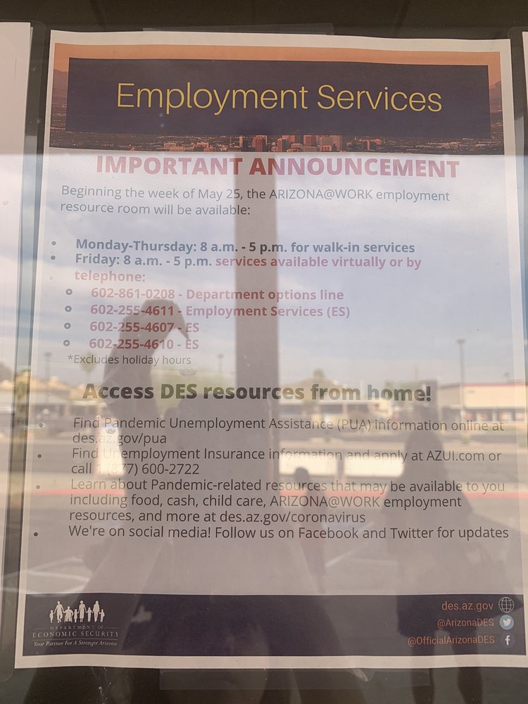 ARIZONA WORKFORCE CONNECTION - Updated June 2024 - 9801 North 7th St ...