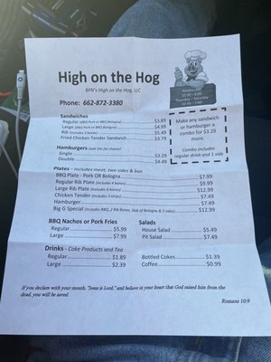 HIGH ON THE HOG - Updated October 2025 - 2507 Hwy 72 E, Glen ...