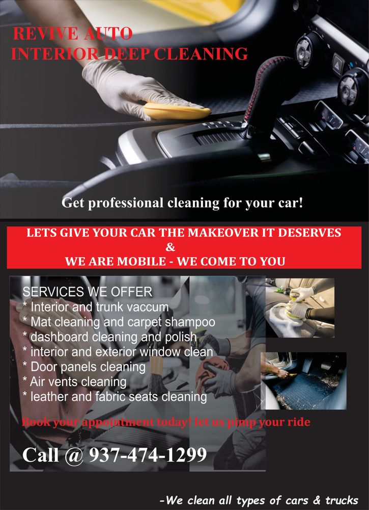 REVIVE AUTO INTERIOR DEEP CLEANING - Updated May 2025 - Request a Quote - 4334 Gorman Ave ...