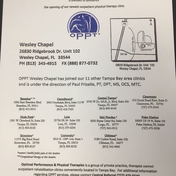 OPPT OPTIMAL PERFORMANCE & PHYSICAL THERAPY - Updated September 2025 ...