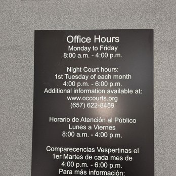 ORANGE COUNTY SUPERIOR COURT, NORTH JUSTICE CENTER - Updated October ...