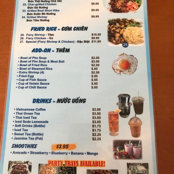 Nasa Food Menu