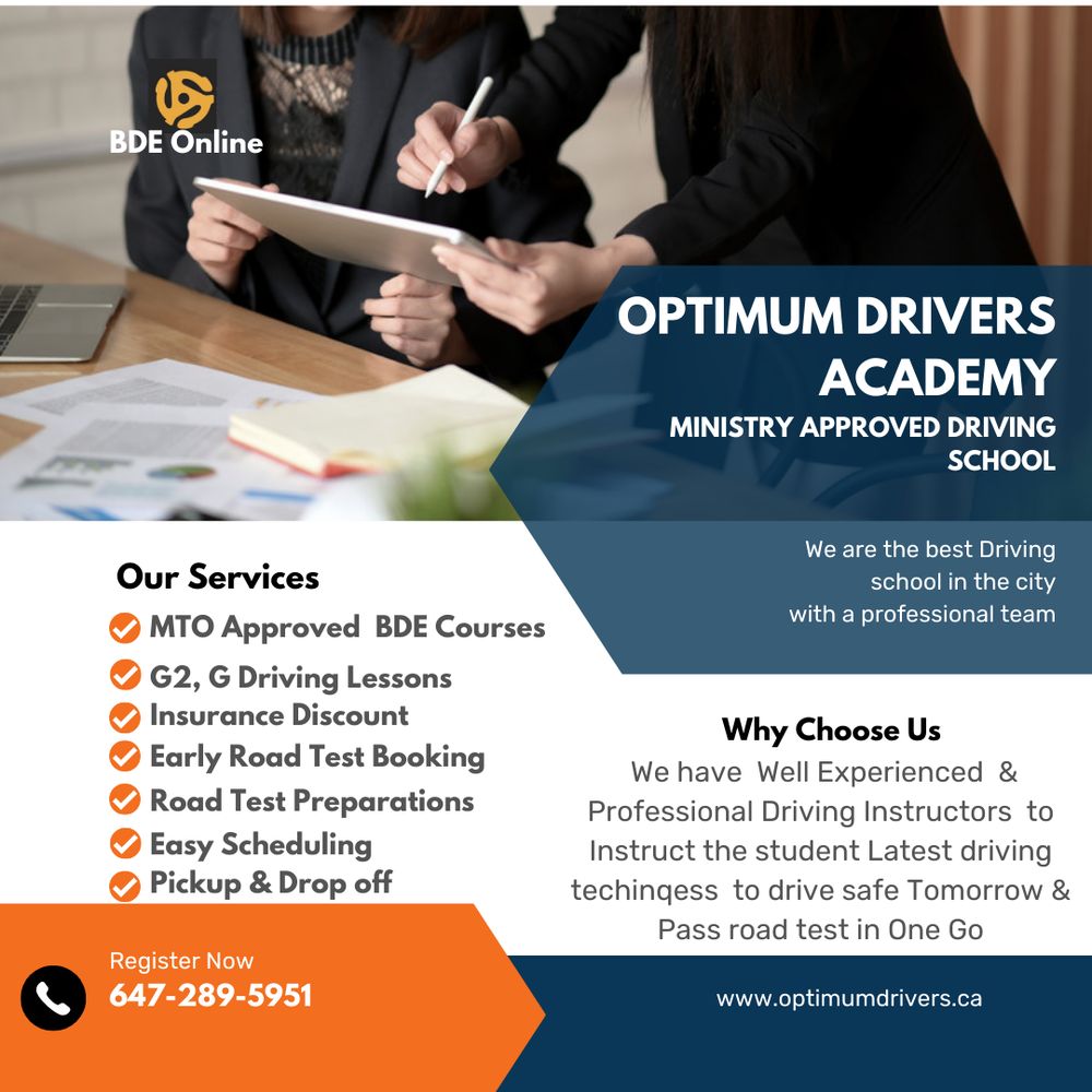 OPTIMUM DRIVERS ACADEMY - Updated January 2026 - 2720 Windwood Drive, Mississauga, Ontario ...