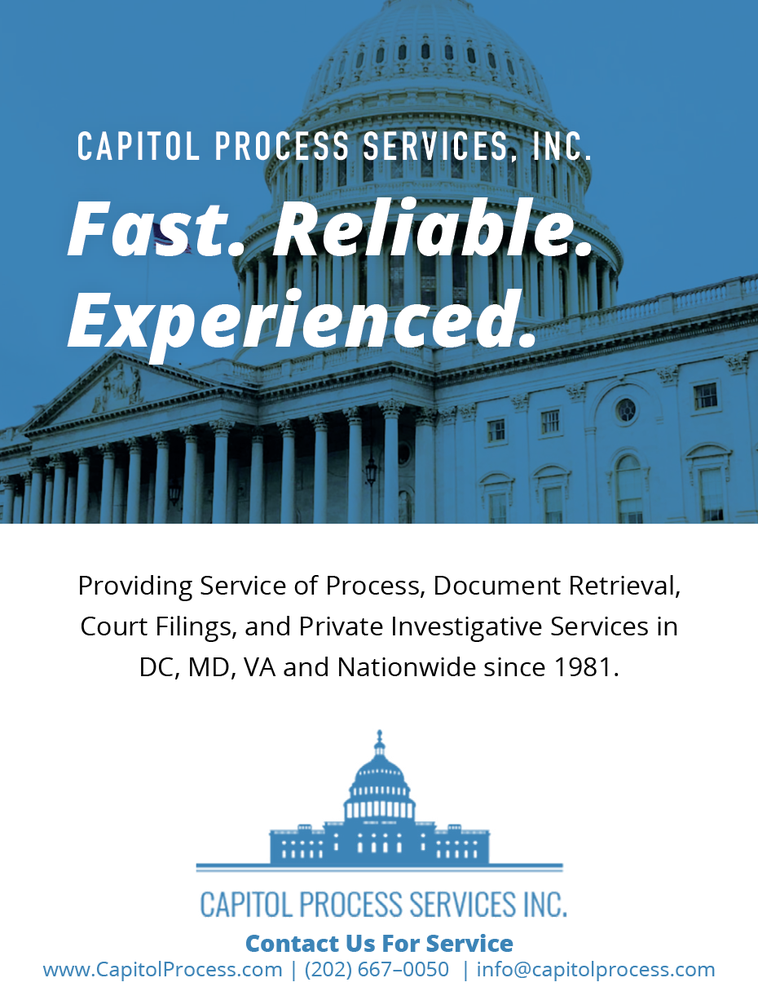 CAPITOL PROCESS SERVICES - Updated September 2025 - 10 Reviews - 7500 ...