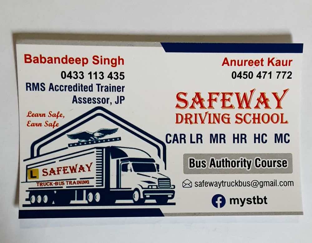 SAFEWAY DRIVING SCHOOL AND TRUCK BUS TRAINING - Updated August 2024 - 5 ...