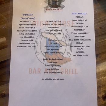 HIGH HORSE BAR & GRILL - Updated January 2026 - 25 Photos & 23 Reviews ...