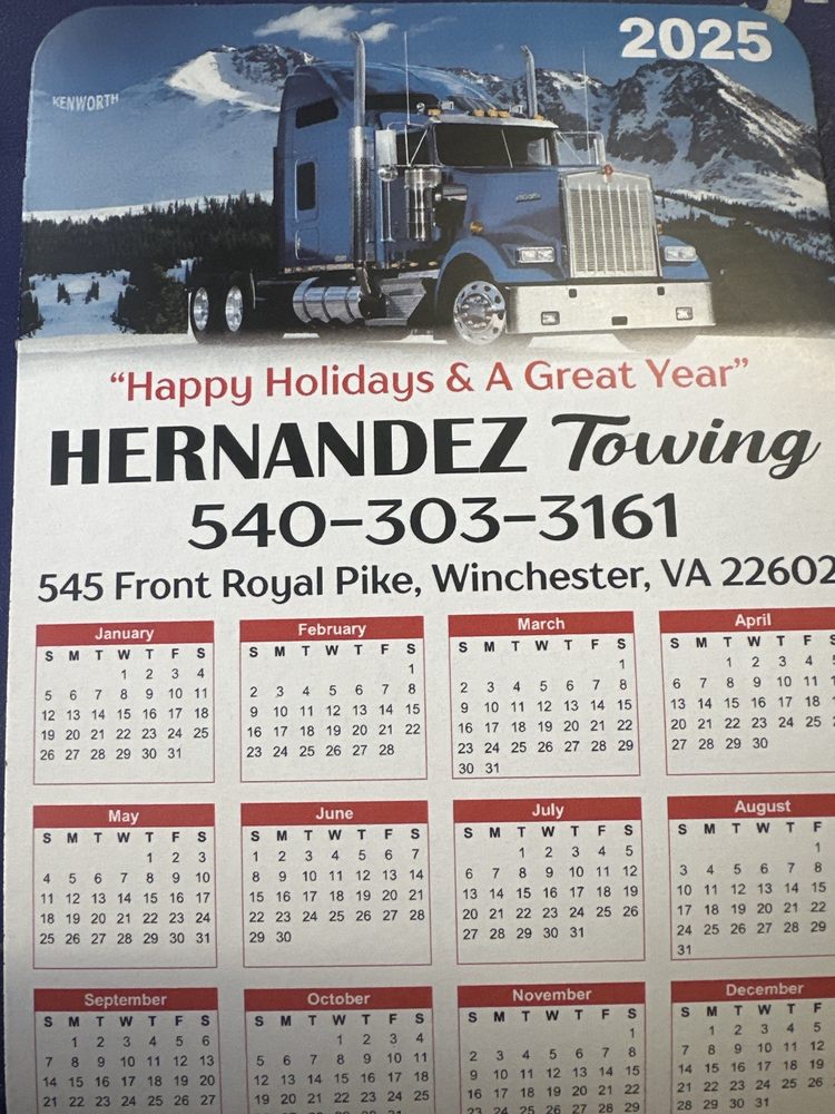 HERNANDEZ TOWING & AUTO REPAIR - Updated October 2025 - 545 Front Royal Pike, Winchester ...