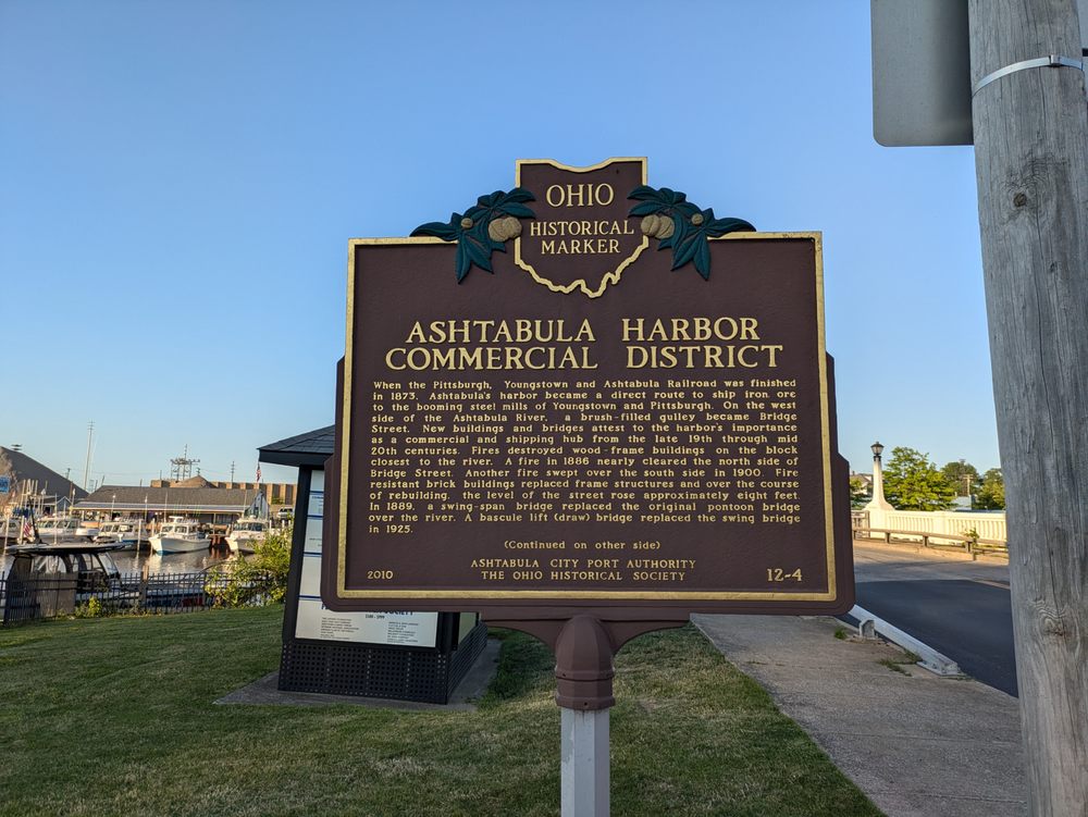 ASHTABULA HARBOR COMMERCIAL DISTRICT HISTORICAL MARKER - Updated ...