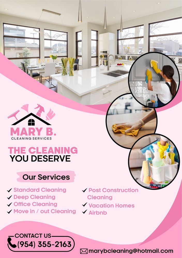 Home Cleaning: MARY B CLEANING SERVICE - Updated October 2024 - Request a Quote - Coconut Creek ...