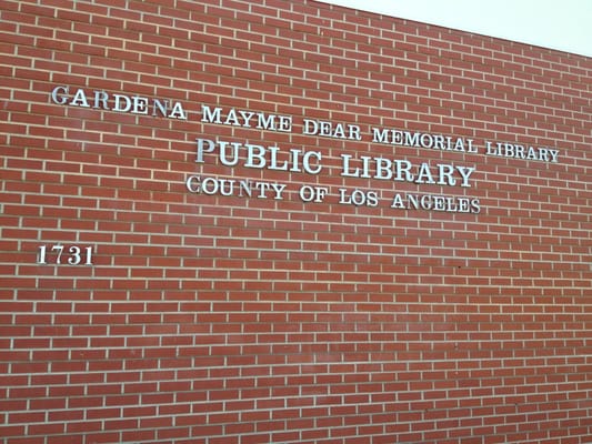 LA COUNTY LIBRARY - GARDENA MAYME DEAR LIBRARY - Updated October 2025 ...