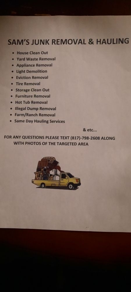 SAM’S JUNK REMOVAL & HAULING - Updated October 2024 - Request a Quote ...