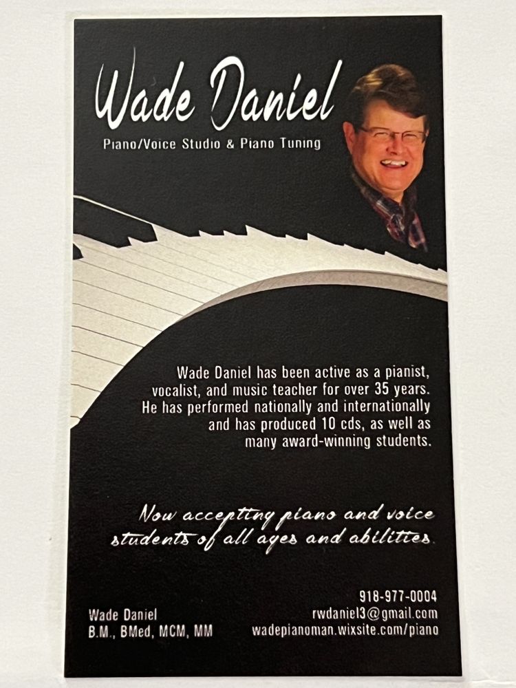 WADE DANIEL PIANO AND VOICE STUDIO/PIANO TUNING - Updated August 2025 ...