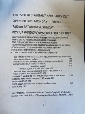 CLIFFSIDE RESTAURANT & CARRYOUT - Updated December 2025 - 10905 Hanging ...