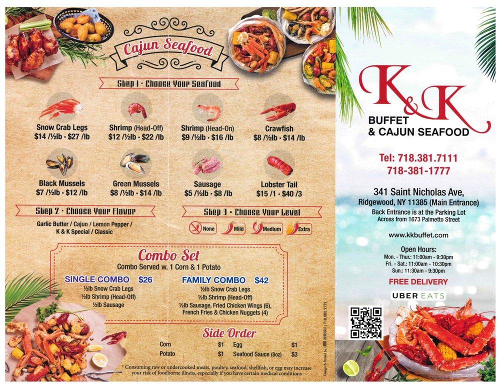 K&K BUFFET & CAJUN SEAFOOD - 13 Photos - Seafood - 341 St Nicholas Ave ...