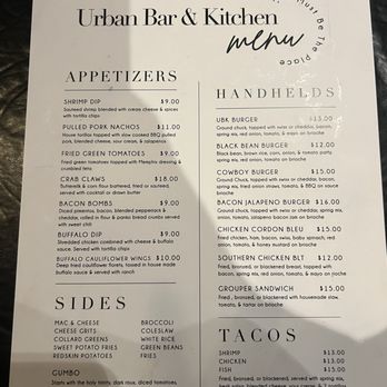 URBAN BAR & KITCHEN - Updated May 2024 - 236 Photos & 182 Reviews ...