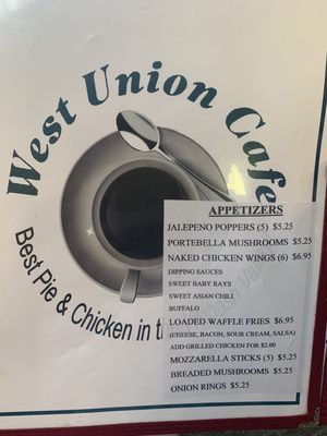 WEST UNION CAFE - Updated August 2024 - 22 Photos & 20 Reviews - 111 S ...