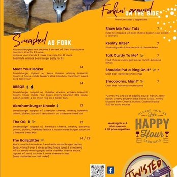Twisted fork menu store