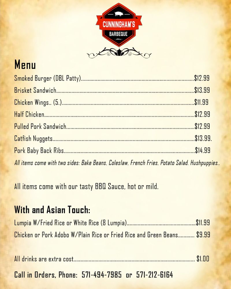 CUNNINGHAM’S BBQ - Updated April 2024 - Fort Belvoir Military Bas E ...