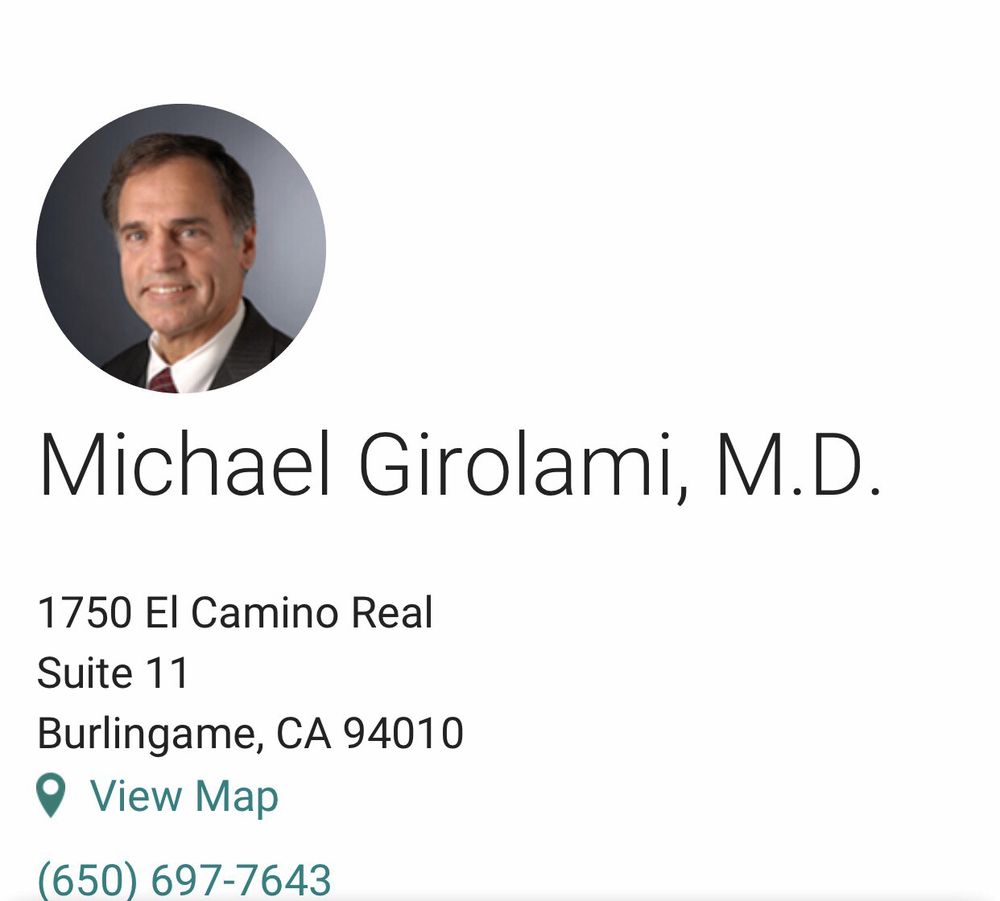 GIROLAMI MICHAEL H, MD - Updated January 2026 - 1750 El Camino Real ...