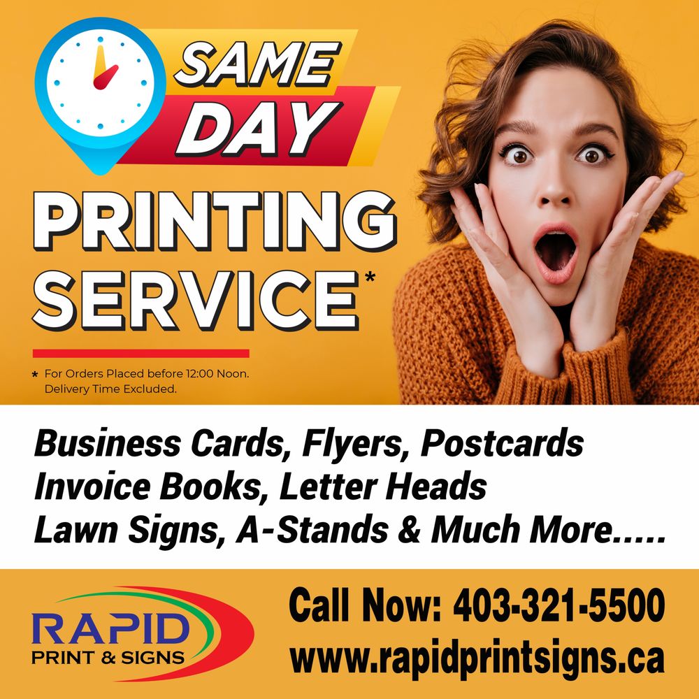 RAPID PRINT & SIGNS - Calgary, Alberta, Canada - Printing Services ...