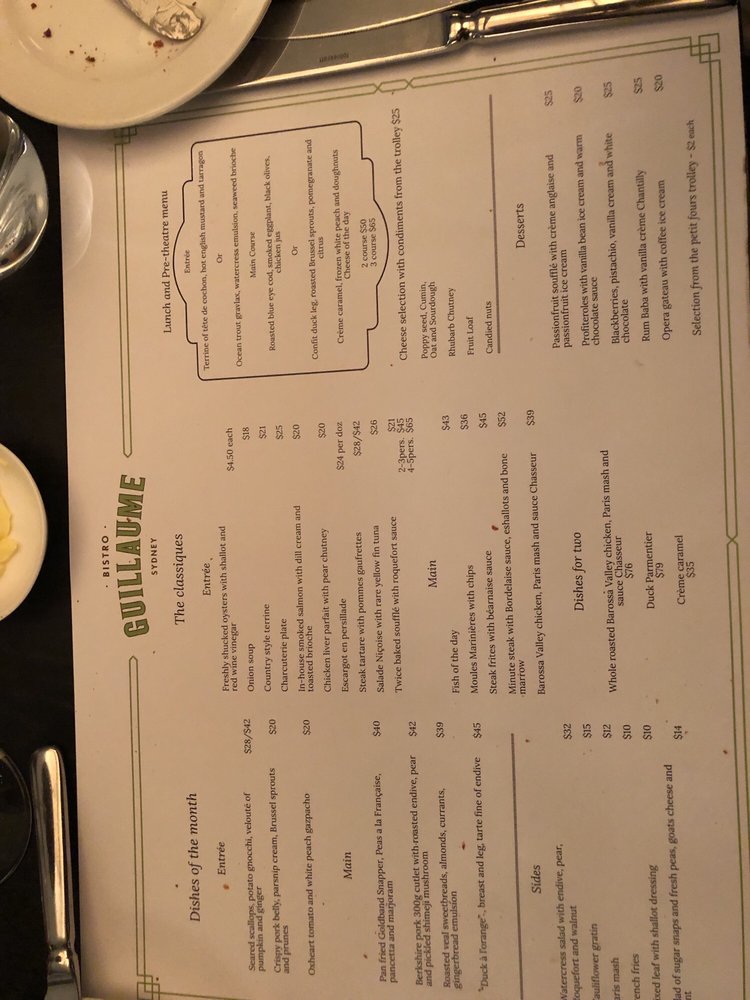 BISTRO GUILLAUME - Updated October 2025 - 259 George St, Sydney New ...