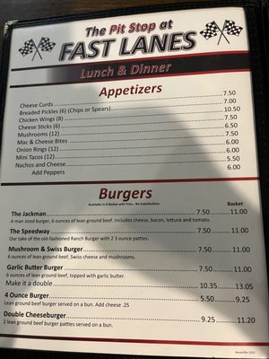 FAST LANES & PIT STOP RESTAURANT - Updated December 2025 - 13 Photos ...